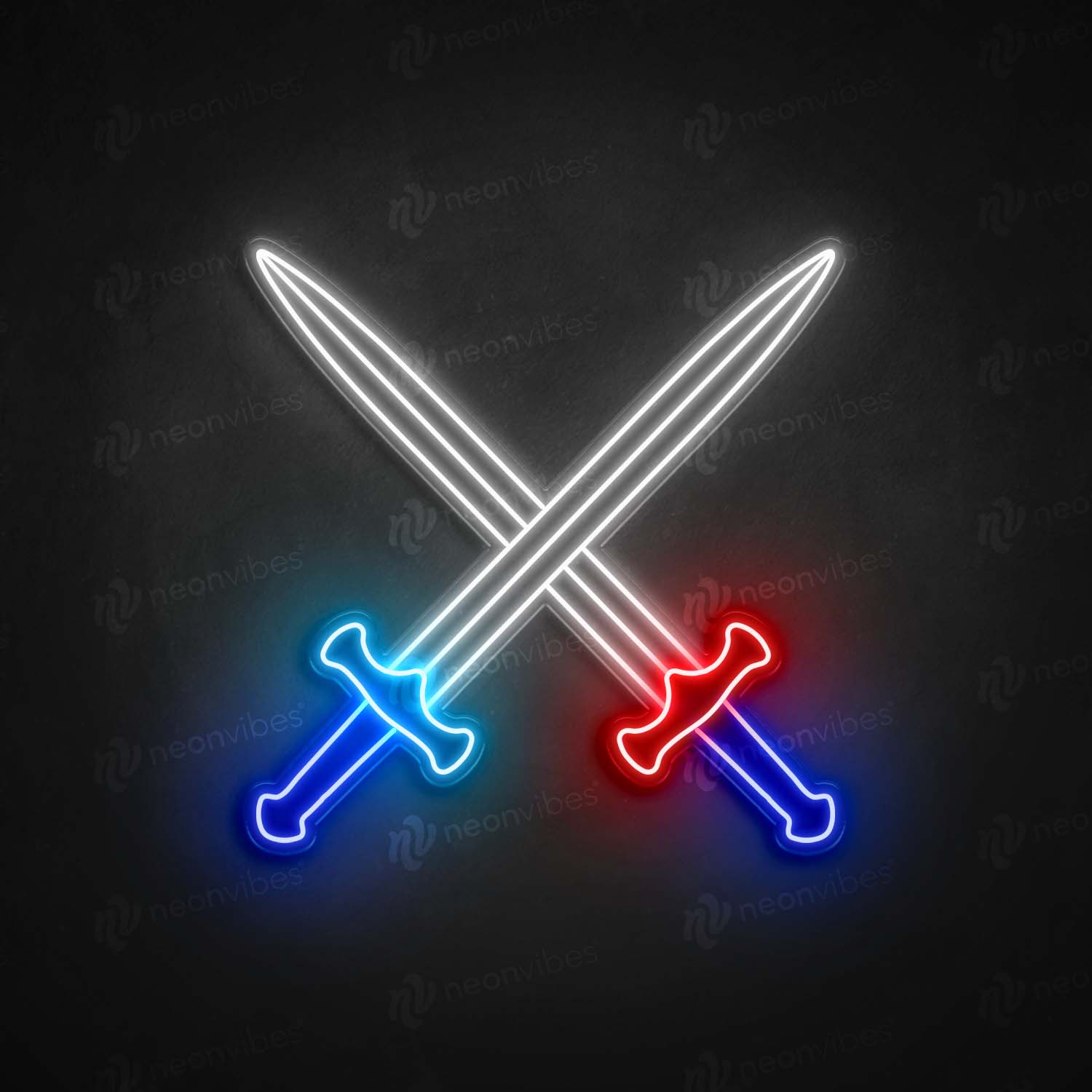 Crossed Swords neon sign - Neon Vibes® neon signs