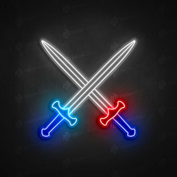 Crossed Swords neon sign - Neon Vibes® neon signs