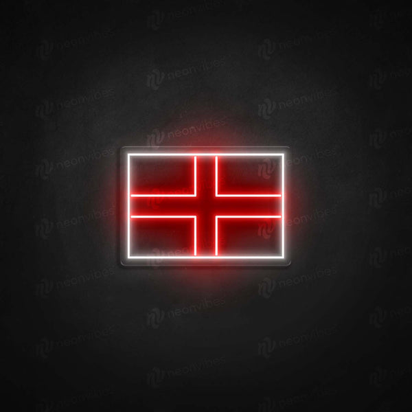 England Flag V2 LED Neon Sign - Neon Vibes® - Neon Vibes® neon signs