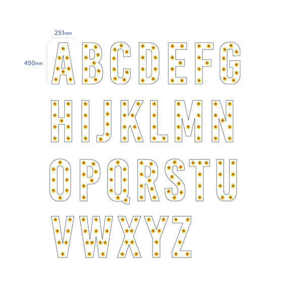 Freestanding Fairground Letters | Customizable E10 Cabochon Lights ...