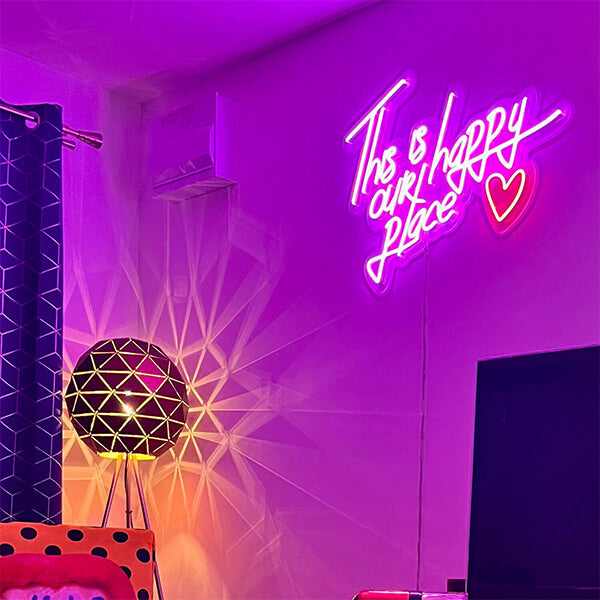 This is Our Happy Place LED Neon Sign - Neon Vibes® - Neon Vibes® neon ...