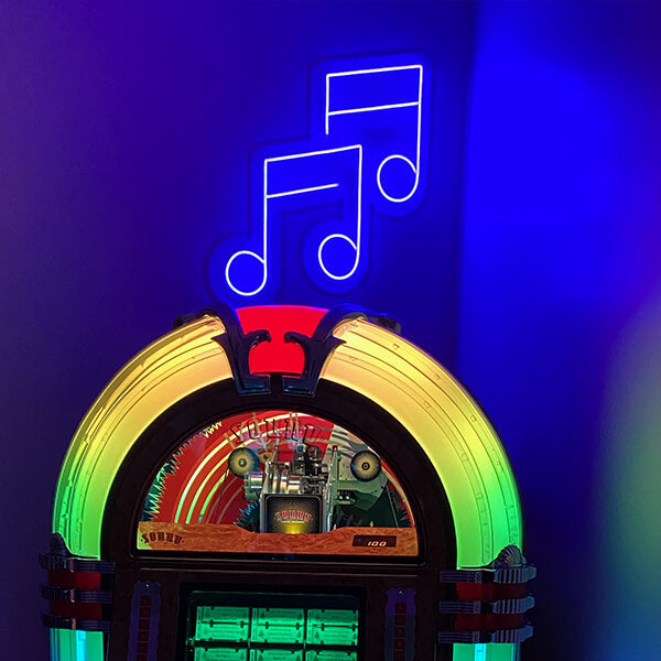 Neon Music Note Music Notes LED Neon Sign Neon Vibes® Neon