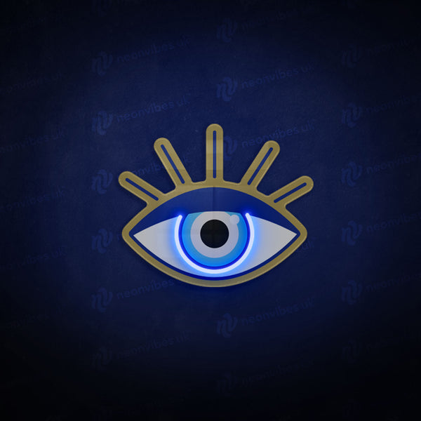 👁 Eye LED Neon Sign with Printed Vinyl Back | UK | Affordable & Long ...
