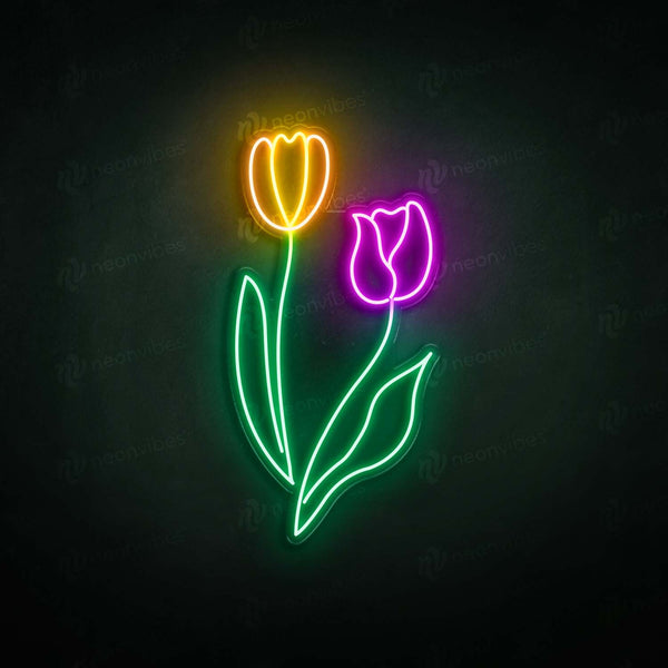 Tulips neon sign - Neon Vibes® neon signs