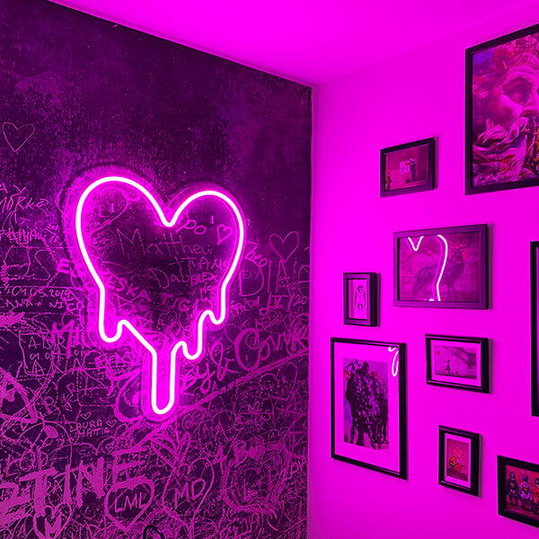 Melting Heart LED Neon Sign - Neon Vibes® - Neon Vibes® neon signs