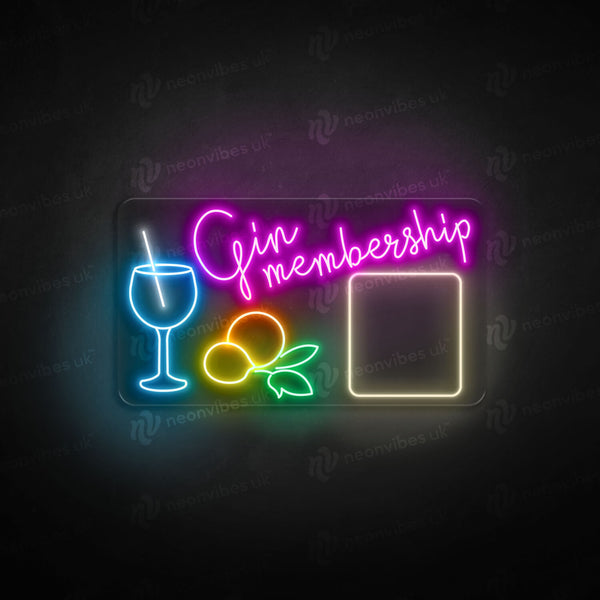 Gin Membership neon sign - Neon Vibes® neon signs