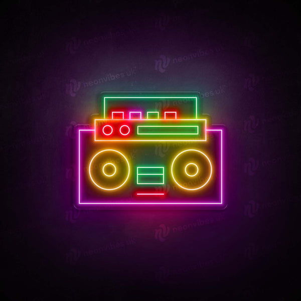 Boombox neon sign - Neon Vibes® neon signs
