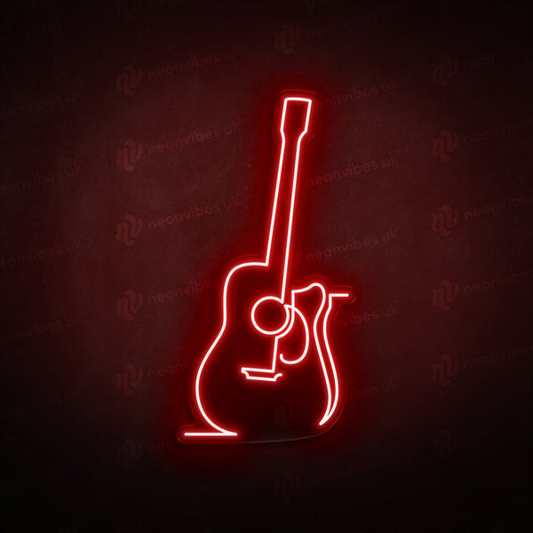 Guitar neon sign - V2 - Neon Vibes® neon signs