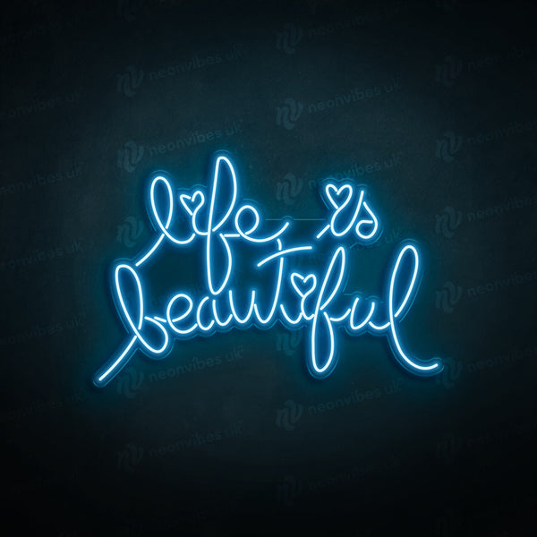 Life is Beautiful LED Neon Sign - Neon Vibes® - Neon Vibes® neon signs