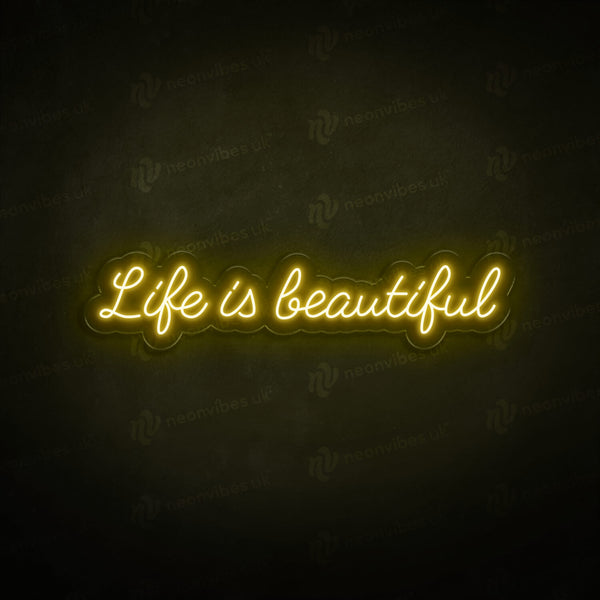 Life is Beautiful LED Neon Sign - Neon Vibes® - Neon Vibes® neon signs