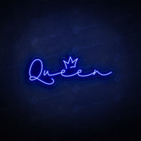 Queen with Crown LED Neon Sign - Neon Vibes® - Neon Vibes® neon signs