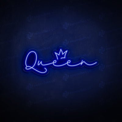 Queen with Crown LED Neon Sign - Neon Vibes® - Neon Vibes® neon signs
