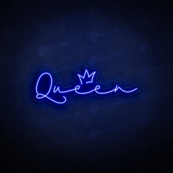 Queen with Crown LED Neon Sign - Neon Vibes® - Neon Vibes® neon signs