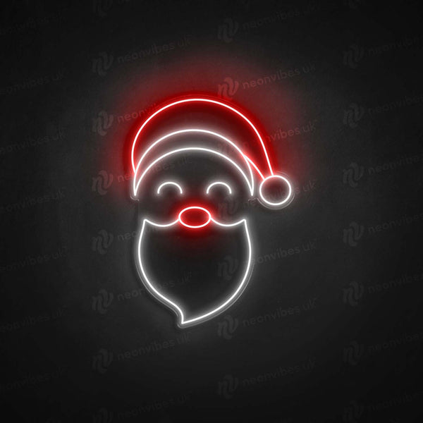 Santa Face LED Neon Sign - Neon Vibes® - Neon Vibes® neon signs
