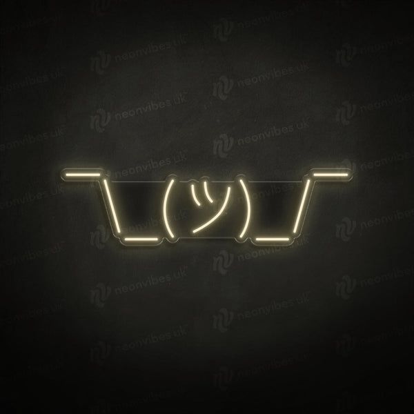 Shrug LED Neon Sign - Neon Vibes® - Neon Vibes® neon signs