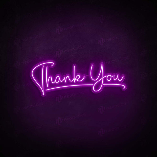Thank You neon sign - V2 - Neon Vibes® neon signs
